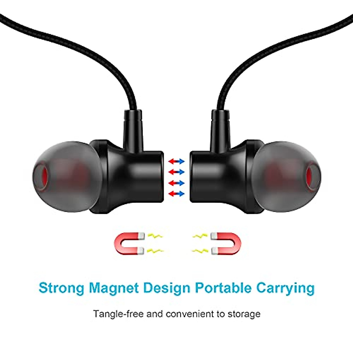 COOYA 3.5mm in-Ear Wired Headphones with Microphones for Samsung A14 A23 S10 A71 5G A51 A52 A12 Magnetic Earbuds Stereo Audio 3.5mm Jack Earphones for iPhone 5 6 Plus iPad 9 OnePlus Nord N300 6 LG MP3