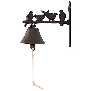 BRASSTAR Rustic Cast Iron Door Bell Four Little Birds Vintage Antique Retro Style Decoration for Outside House Garden TQZDPT31