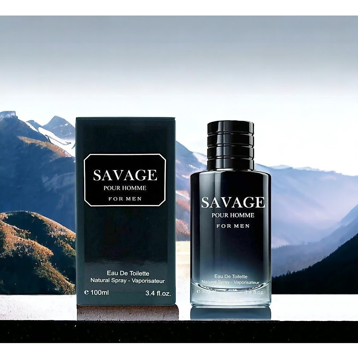 4 pack combo of Savage for Men Eau de Toilette 3.4 oz + Savage Eau de Parfum 3.4 oz + Salvang 35 ml+ 1 Billion 35ml inspired perfume
