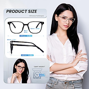 livho 2 Pack Blue Light Glasses for Women Men Computer Bluelight Blocking Glasses Anti Eye Fatigue
