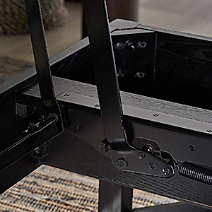 Christopher Knight Home Laurel Luke Farmhouse Faux Wood Lift Top Coffee Table, Black