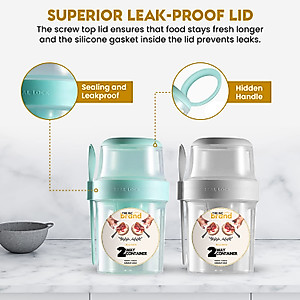 The INC Brand Yogurt Parfait Cups With Lids, Reusable Yogurt Containers With Spoons, Overnight Oats Containers With Lids, Set Of 4 Crunch Cups To Go, 4 Colors