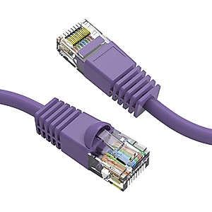 Cable Central LLC Cat 6 Ethernet Cable 15 Feet (50 Pack) Purple - UTP Booted - High Speed Internet Patch Cord with RJ45 Connector, 15 Ft Computer Network Cable