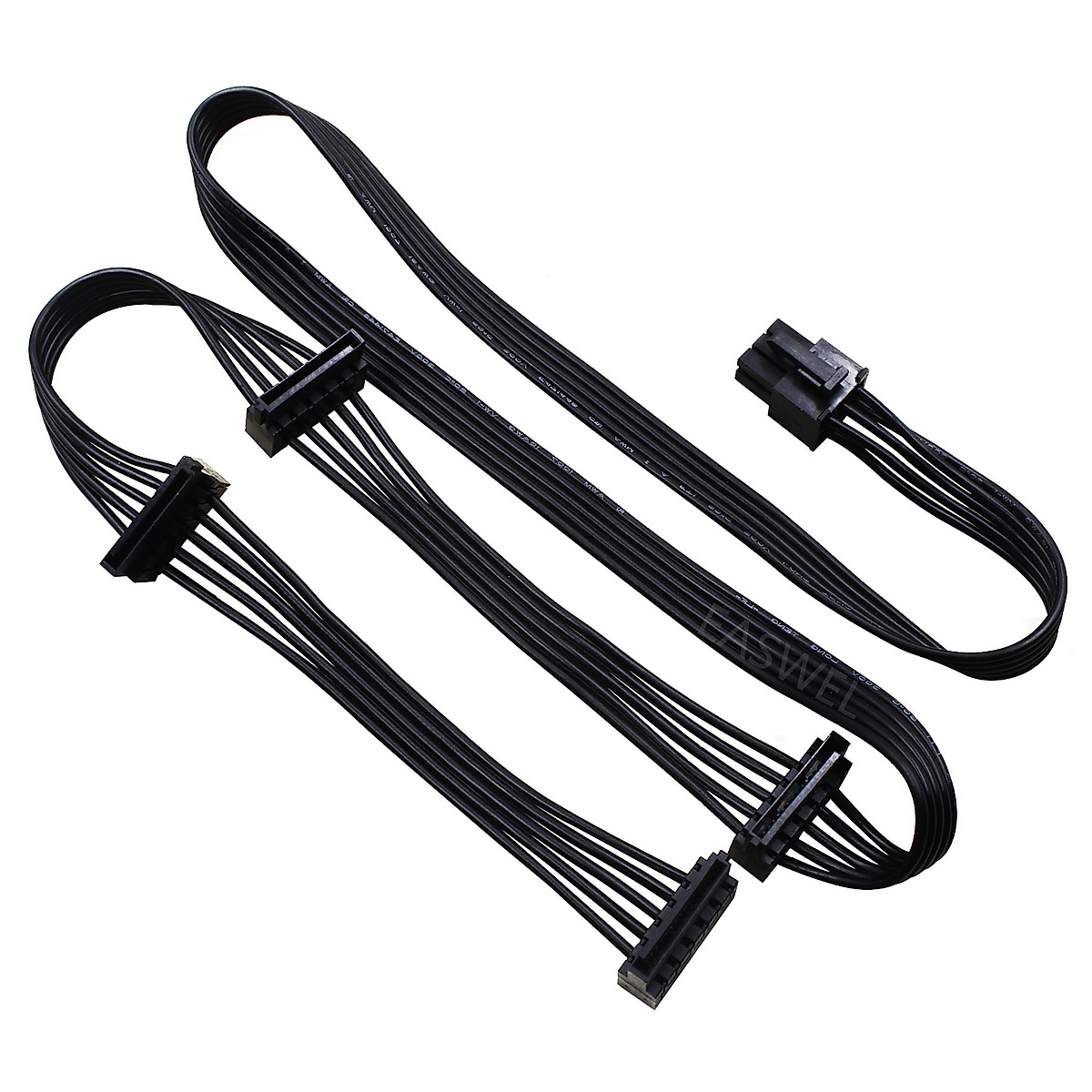 EASWEL PCI-E 6Pin 1 to 4 SATA Power Supply Cable for Corsair RM1000x RM850x RM750X PSU