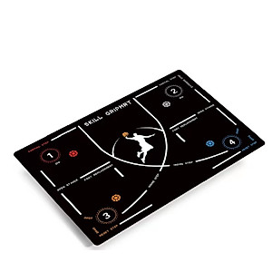 Basketball Footstep Training Mat,Basketball Train mat，Non-Slip Regular Training System Blanket, Dribble Silent Sports Auxiliary Props,Training Pace Ball Control Player Equipment (120cm*86cm*0.4cm)