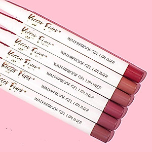 Belle Beauty by Kim Gravel Waterproof Gel Lip Liner - Cruelty Free Waterproof Lip Liner Pencil - Anti Feathering Moisturizing Formula (Brown Nude)