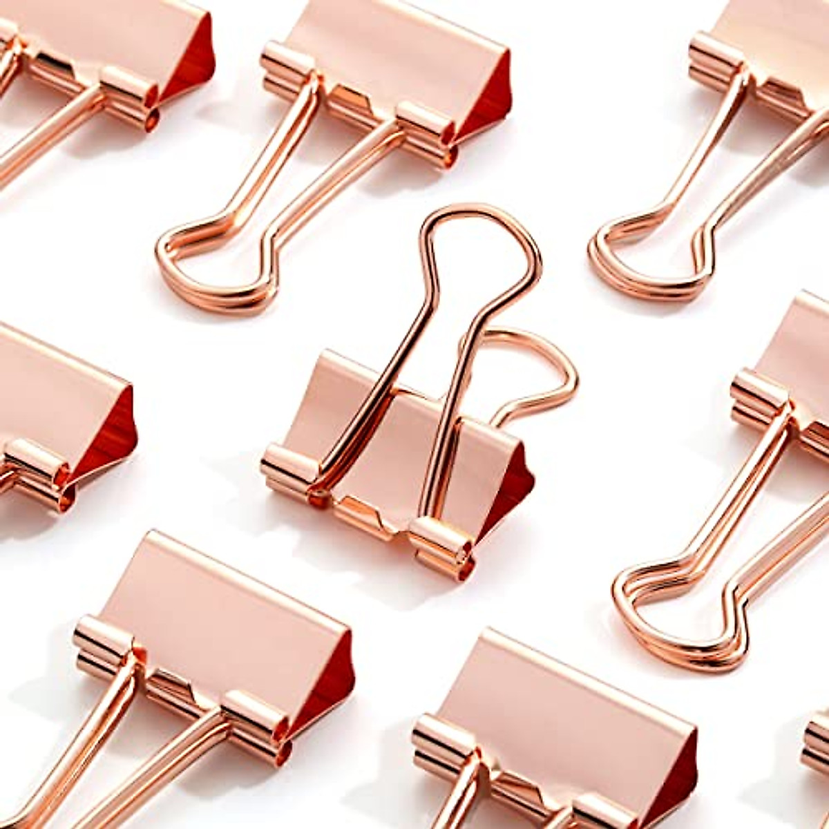 Mr. Pen- Binder Clips, Small Binder Clips, 50 Pack, 0.75 in, Rose Gold, Small Clips, Paper Binder Clips, Binder Clips Small Size, Small Paper Clips, Office Clips, Micro Binder Clips, Mini Binder Clips
