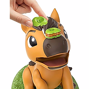 Mattel Games Spirit STACKIN’ Apples Kids Game, Treat-Stacking Challenge with Hungry Horse for 2 3 or 4 Players 5 Years Old & Up