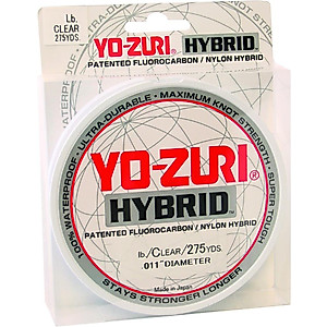 Yo-Zuri 275-Yard Hybrid Monofilament Fishing Line, Clear, 15-Pound