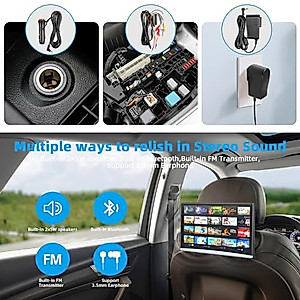 13.3" Upgrade Android 11 Car Headrest Video Players with 2.4G/5G Dual Brand WiFi, Dual Rear Seat TV Monitors Can Sync Screens, IPS Touch Screen 4K Tablets, HDMI Out/in Bluetooth FM USB-2G+32G