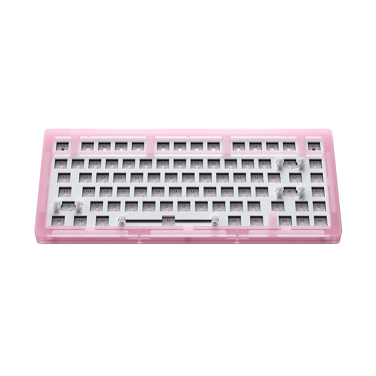 EPOMAKER ACR75 Kit 75% 81-Key Arcylic Gasket Mount Mechanical Keyboard Kit for Windows/Mac/Linus (Pink)