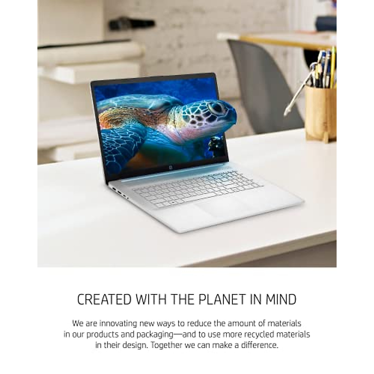 HP 17-inch Laptop, 11th Generation Intel Core i5-1135G7, Iris Xe Graphics, 8 GB RAM, 256 GB SSD, Windows 11 Home (17-cn0025nr,Natural Silver)