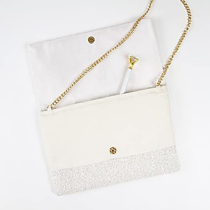 WIFEY FOR LIFEY Clutch Purse, Wifey Clutch Bag, Bride Clutch, Hand Beaded Purse, Gifts for Engagement, Bridal Shower, Bachelorette, Wedding Party