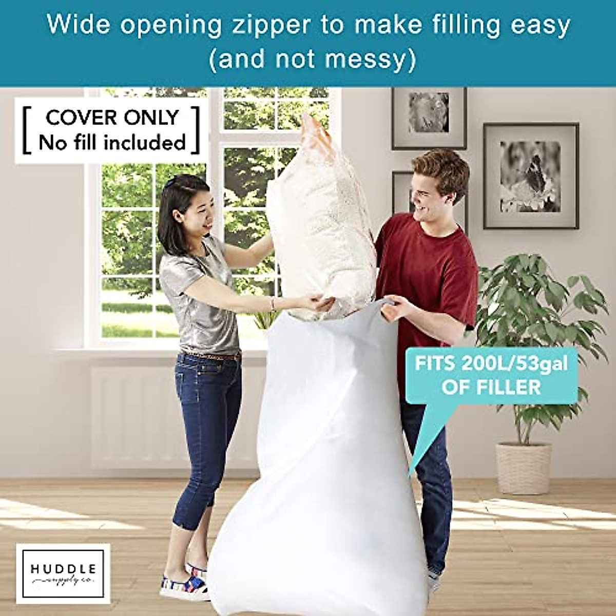 Huddle Supply Co Bean Bag Liner Designer Stuffie Seat Bean Bag Cover