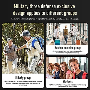 GSM Unlocked Mobile Phone, 2G Mobile Phone, Big Button Cell Phone, 3 SIM 3 Standby, with SOS Function, 2.8 Inch Screen Cellphone for Seniors, with Loud Sound, 3200mAh Battery (US