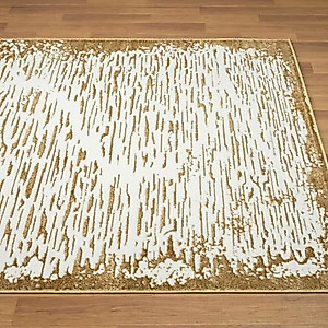 LUXE WEAVERS Artistic Textured Metallic Area Rug,Gold,8'X10'