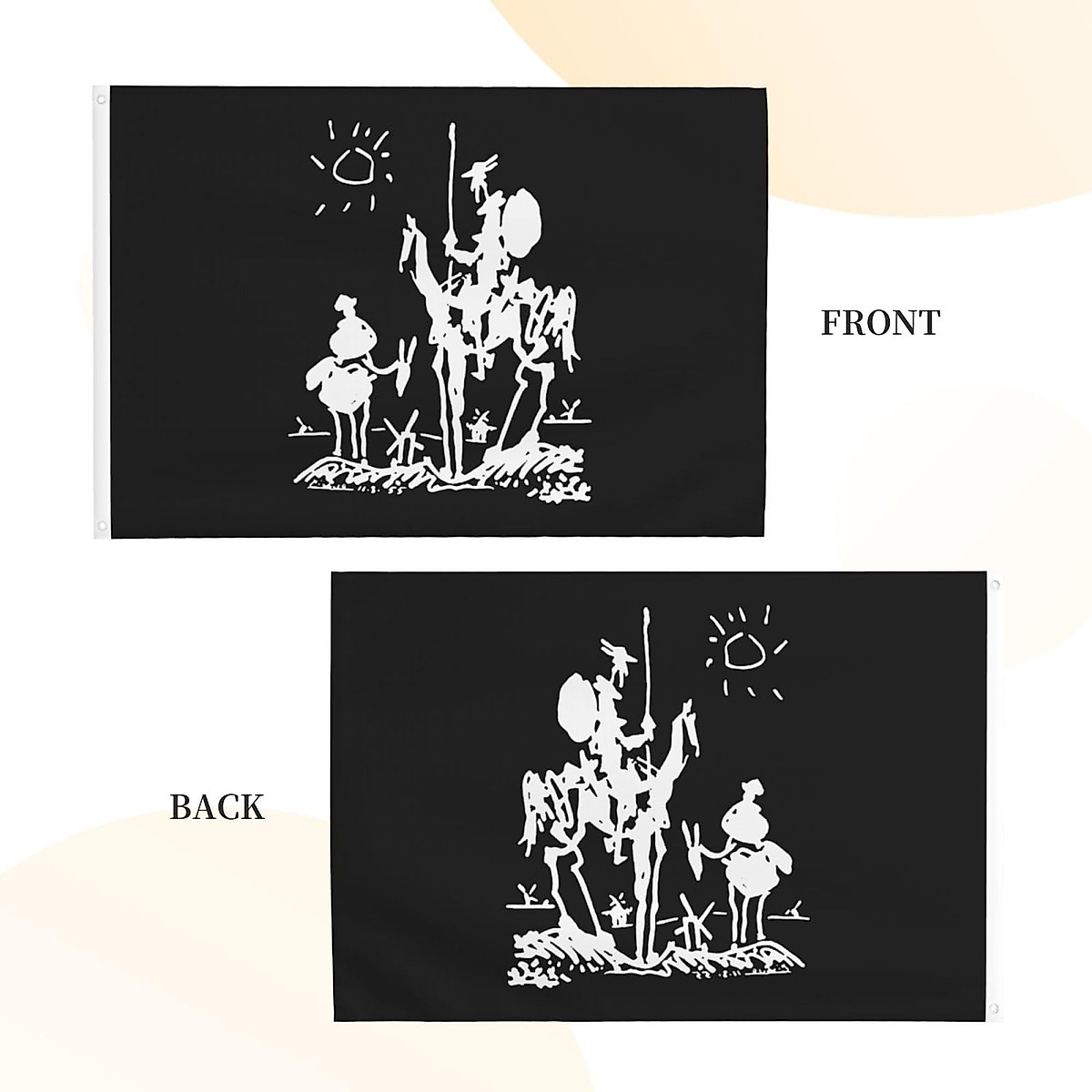 Picasso Don Quixote Flag 4x6 Ft Outdoor Decoration Banner Yard Flag With Grommets