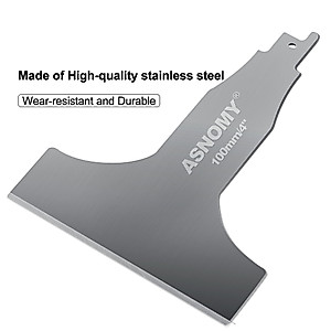 ASNOMY 4PCS Reciprocating Saw Scraper Blade, Multifunctional Stainless Steel Electric Scraper Tile Cleaning Tools for Concrete Floor, Wall Cleaning, Metal derusting