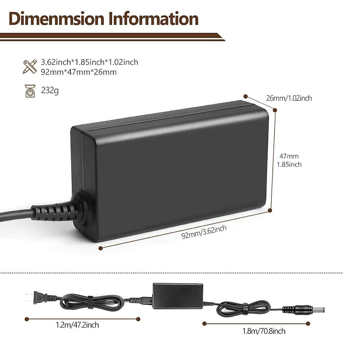TAIFU 24V Power Supp22ly Cord for Vizio Sound Bar VSB200 VSB207 VSB210WS VHT510 VHT215 VHT210 VSB210 VSB206 VSB206WS VSB205 Soundbar Speaker System AC Adapter P/N 90012422801 S065BP2400250 SB4021-MA1