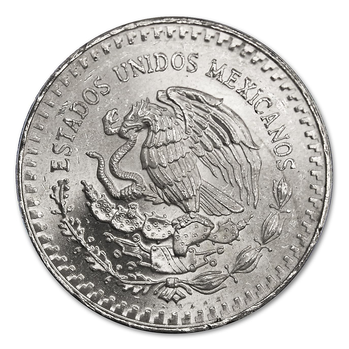 1982 - Present (Random Year) 1 oz Mexican Silver Libertad Coin Brilliant Uncirculated with Certificate of Authenticity - Moneda de Plata Pura de Ley 1 Onza BU