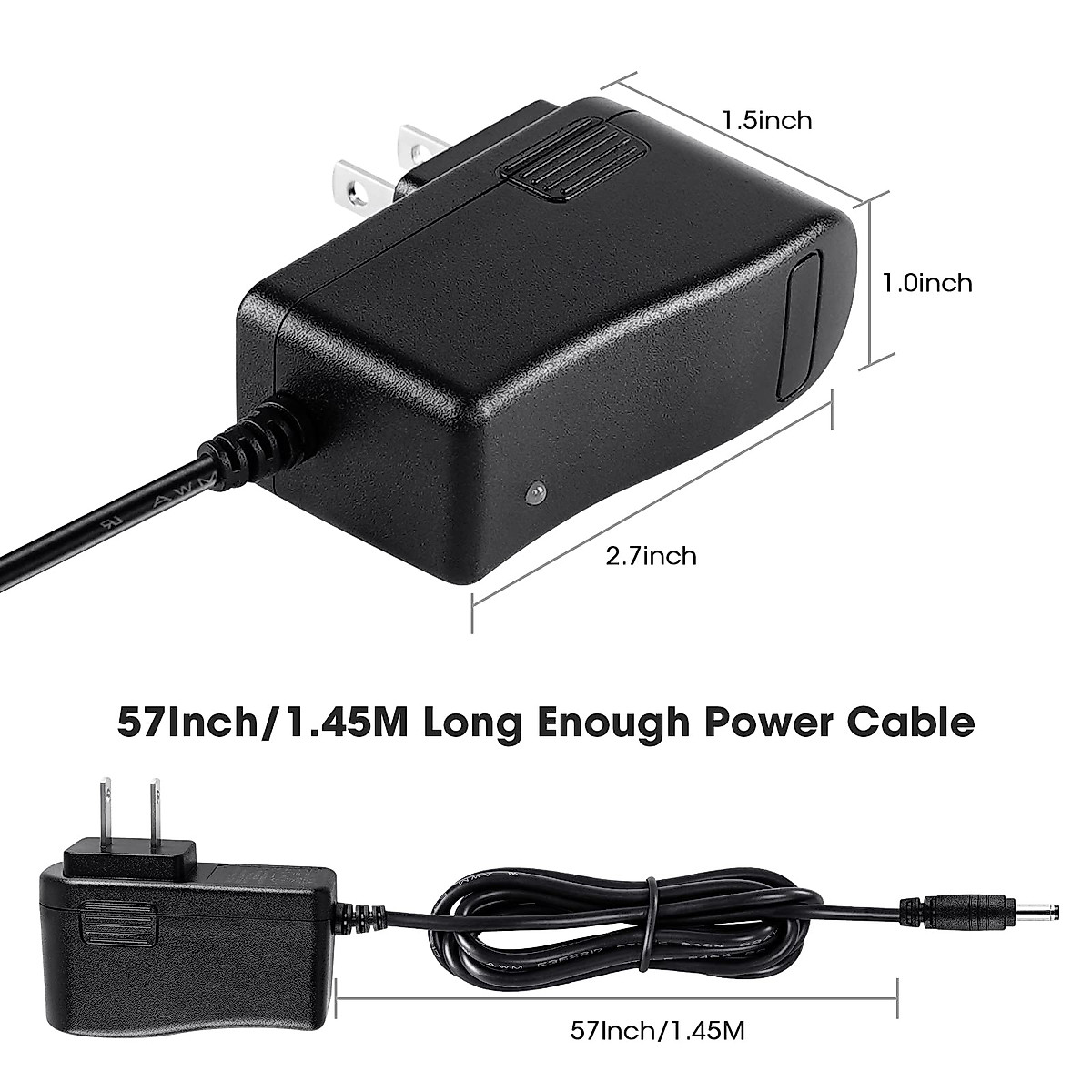 8.4V 1.5A DC Power Adapter - AC 100-240V 50/60Hz to DC 8.4V 1.5A Power Adapter, with 57 Inches Charging Cable, for 2200mAh/3000mAh Li-ion Battery (US Standard Single Charger)