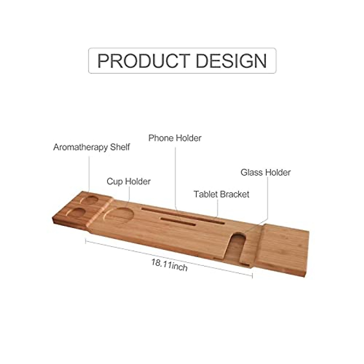 MengK Bathtub Caddy Tray