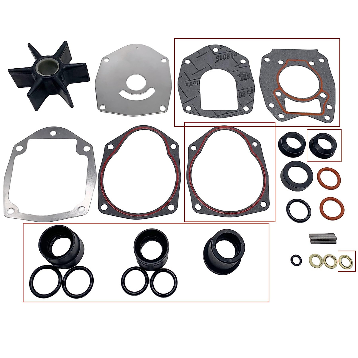 YiheoZux 8M0100526 Water Pump impeller Kit for MerCruiser Alpha One Gen 2 Stern Drives and Mercury Mariner 2/4 Strokes Outboard Motor 43026Q06 43026T11 18-2626 18-3214