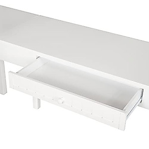 DNChuan Loft Bed with Desk/Drawers/Cabinet/Shelves, Wooden Loft Bed More Storage Space Twin Size - White