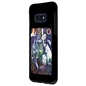Galaxy S10e Wolf Winter Galaxy Planets Space Wolves Case