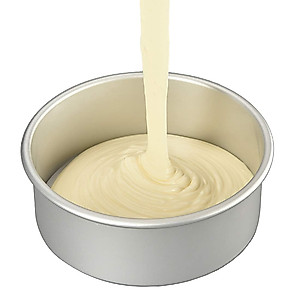 Tosnail 2 Pack 9" x 3" Round Aluminum Cake Pan with Removal Bottom