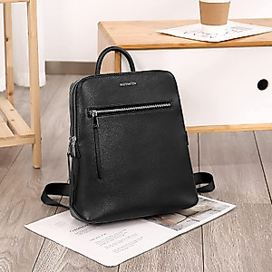 BOSTANTEN Leather Backpack Purse for Women Work Travel Backpack Stylish Ladies Shoulder Bags