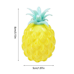 4 Pcs Pineapple Stress Ball, Toys Ball for Pressure Release Party Gifts (Random Color)
