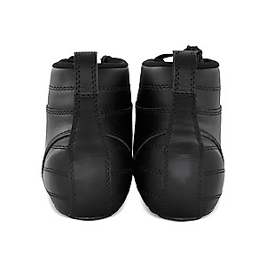 CAPETOS Roller Skates - Black Microfiber Roller Rink Derby Quad Skates - Indoor/Outdoor Skating (40.5/7.5)