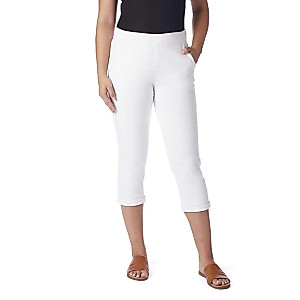 JAG Jeans Women's Serena Pull on Crop, White, 0