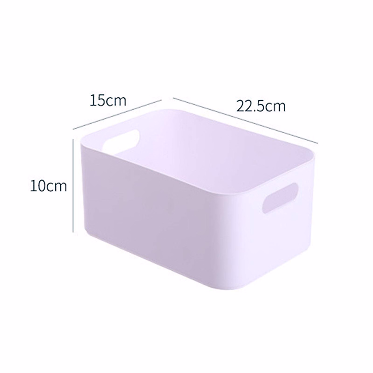Plastic Storage Bins Multi-Use Storage Baskets with Handle Stackable Rectangular Cabinet Organizer Pantry Bedroom Travel Makeup Cosmetics and Snacks(White)