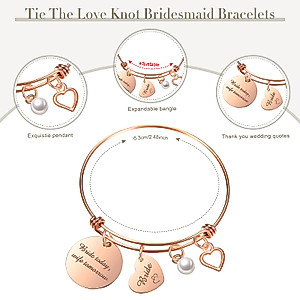 CHENGU 8 Pcs Maid of Honor Gifts Bracelets I Couldn't Say I Do Without You Bridesmaid Bracelets Gift Wedding Bride Adjustable Bangle Thank You Gift for Bridal Shower Bachelorette Party Favor(Elegant)