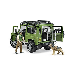 Bruder 02587 Land Rover Defender w/Forester and Dog