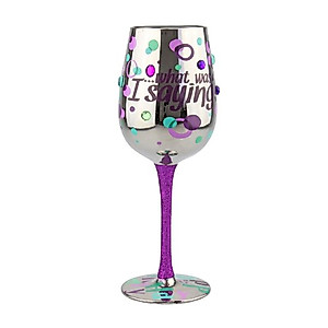 Top Shelf Decorative Metallic 70th Birthday Wine Glass, 1 Count (Pack of 1), Multicolor