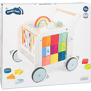 Small Foot Wooden Toys Premium Sweet Elephant Baby Walker & 5-in-1 Activity Center Designed for Toddlers 12+ Months