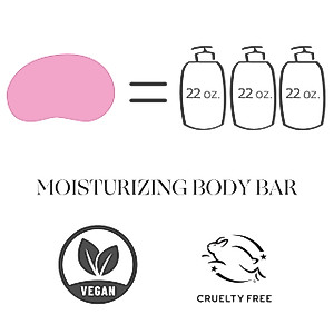 Peach not Plastic Bar Soap | Moisturizing Hand & Body Soap | Passionfruit Seed Oil to Leave Skin Soft and Moisturized | Raspberry Scent | Plant based, Vegan | 4oz