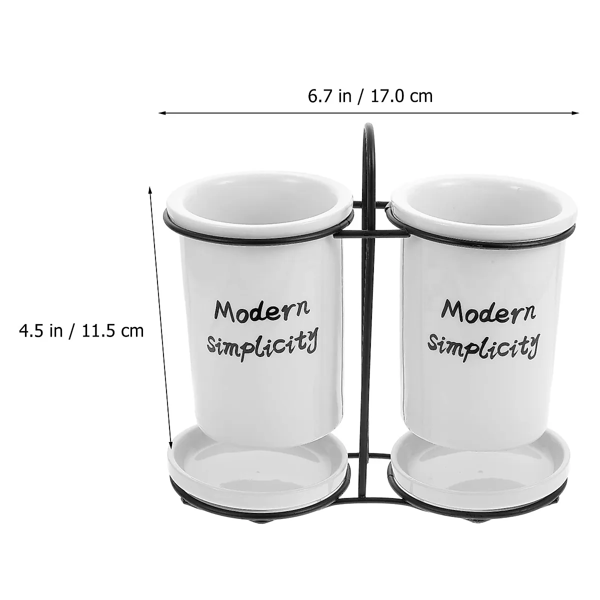 Angoily White Storage Box Ceramic Spoon Caddy Utensil Holder Japanese Countertop kitchen Utensils Organizer Chopstick Canister Cutlery Holder For Forks Knives Spoons Easy Chopsticks