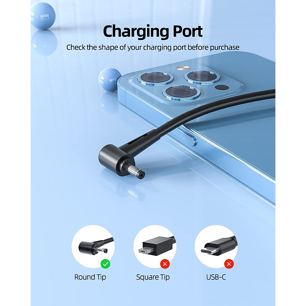 45W 33W Laptop Charger for Asus Vivobook F415E F415 F512JA F512J F510U F510UA E402MA X712J X515JA Zenbook UX330 UX330U UX360 UX360C UX305 Chromebook C202S C202SA C202 C300 C300S Power Supply Cord