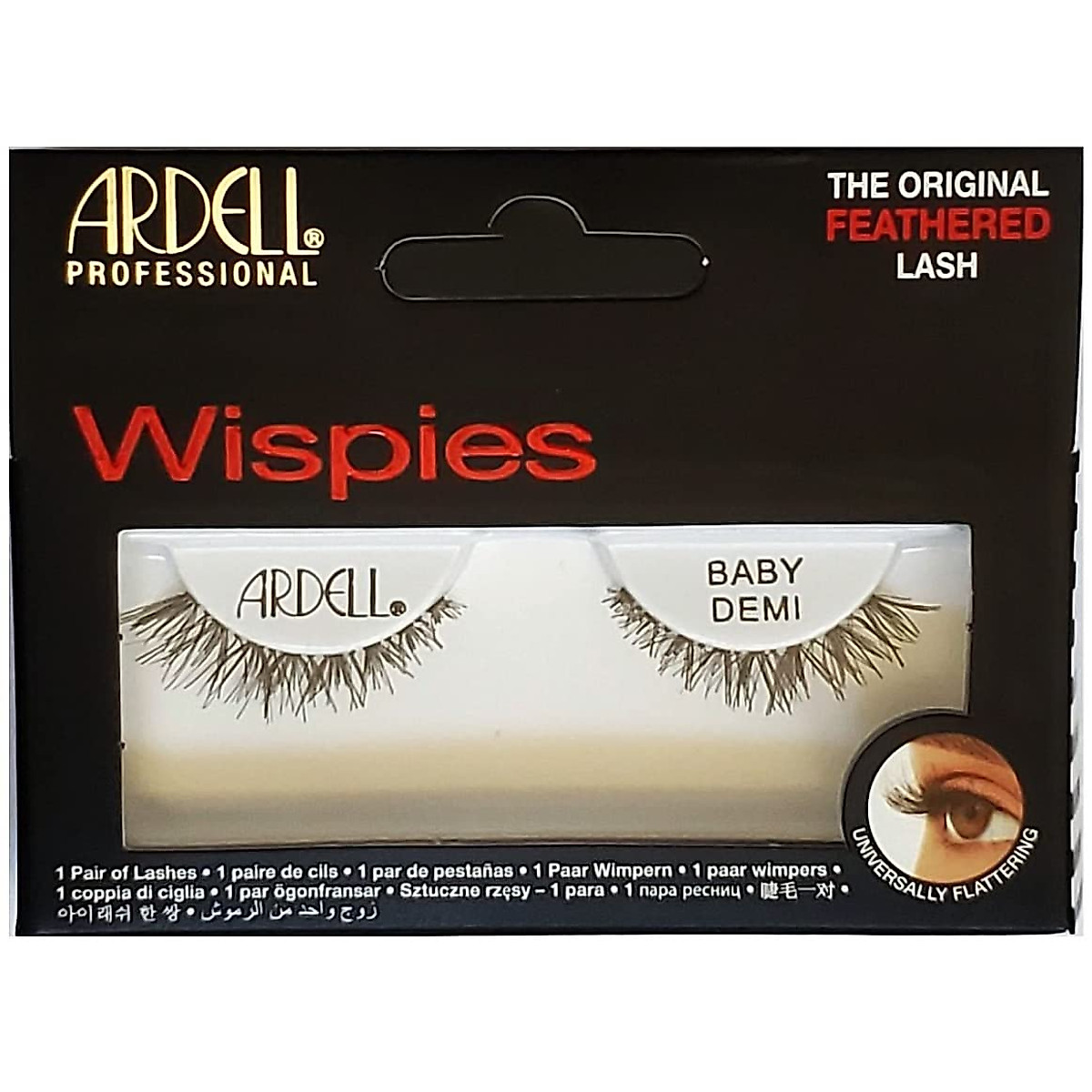 (Pack of 4 Pairs) Ardell Baby Demi Wispies, Black