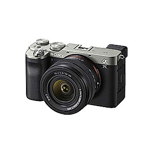 Sony Alpha a7C Full-Frame Compact Mirrorless Camera (Silver) Bundle with FE 28-60mm f/4-5.6 and 50mm f/1.8 Lens (6 Items)