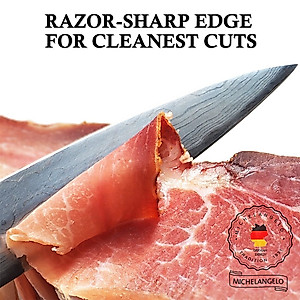 MICHELANGELO Knife Set, Sharp 10-Piece Kitchen Knife Set with Professional Chef Knife 8 Inch Pro, German High Carbon Stainless Steel Knife with Ergonomic Ha