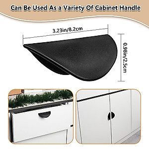 Tryly 2 Pcs Trash Cabinet Foot Pull for Trash Drawer, Metal Cabinet Foot Pull, Plastic Adhesive Cabinet Handle, Cabinet Trash Can Pull Out Kit, Handless Handle for Full Overlay Cabinet Door (2)