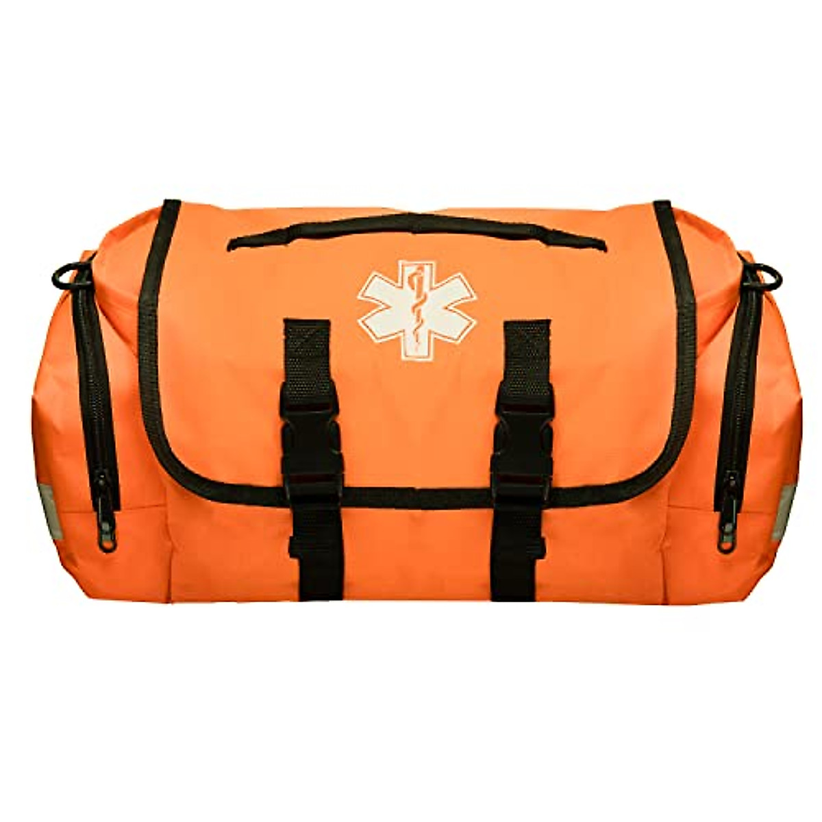 NOVAMEDIC Empty First Responder Bag, 15"x9"x8", Trauma First Aid Carries w/Multi Compartments for EMTs, Paramedics, Emergency and Medical Supplies Kit, Lightweight and Durable, Orange