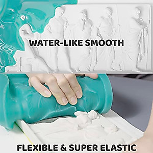 BBDINO Super Elastic Silicone Mold Making Kit, Mold Making Silicone Rubber N.W. 21.16 oz, Liquid Silicone Rubber Mold Making, Ideal for Casting 3D Silicone Molds| Food Molds 1:1 by Volume, Jade Green