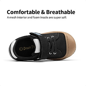 DREAM PAIRS Toddler Sneakers Boys Girls Casual Shoes Kids Storybook Lightweight Walking Skate Shoes,Size 8 Toddler,Black,SDFS222K
