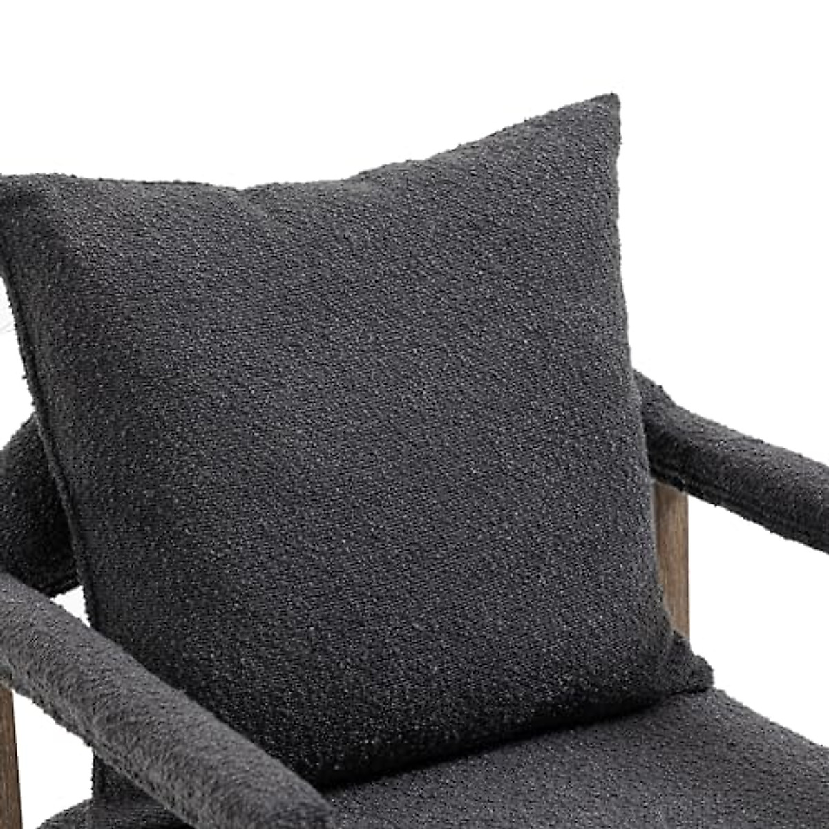 Office Desk Chair with Wheels, Modern Swivel Height Adjustable Desk Chair with Armrest and Ergonomic Back Fabric Padded Computer Task Chair Vanity Chair for Home Office, Black